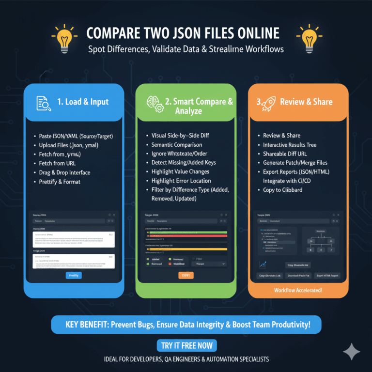 online json comparator - json compare